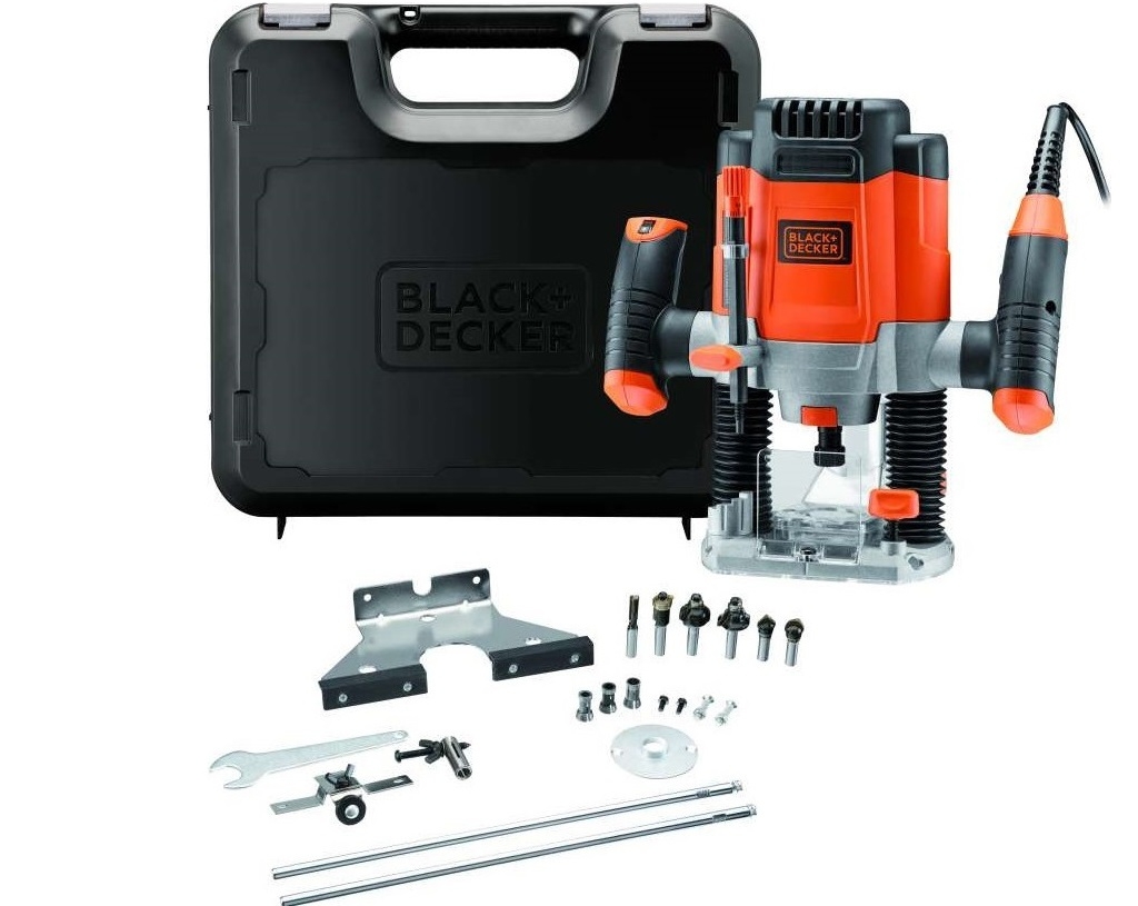 1200W 6.35mm Plunge Router + 6 Bits