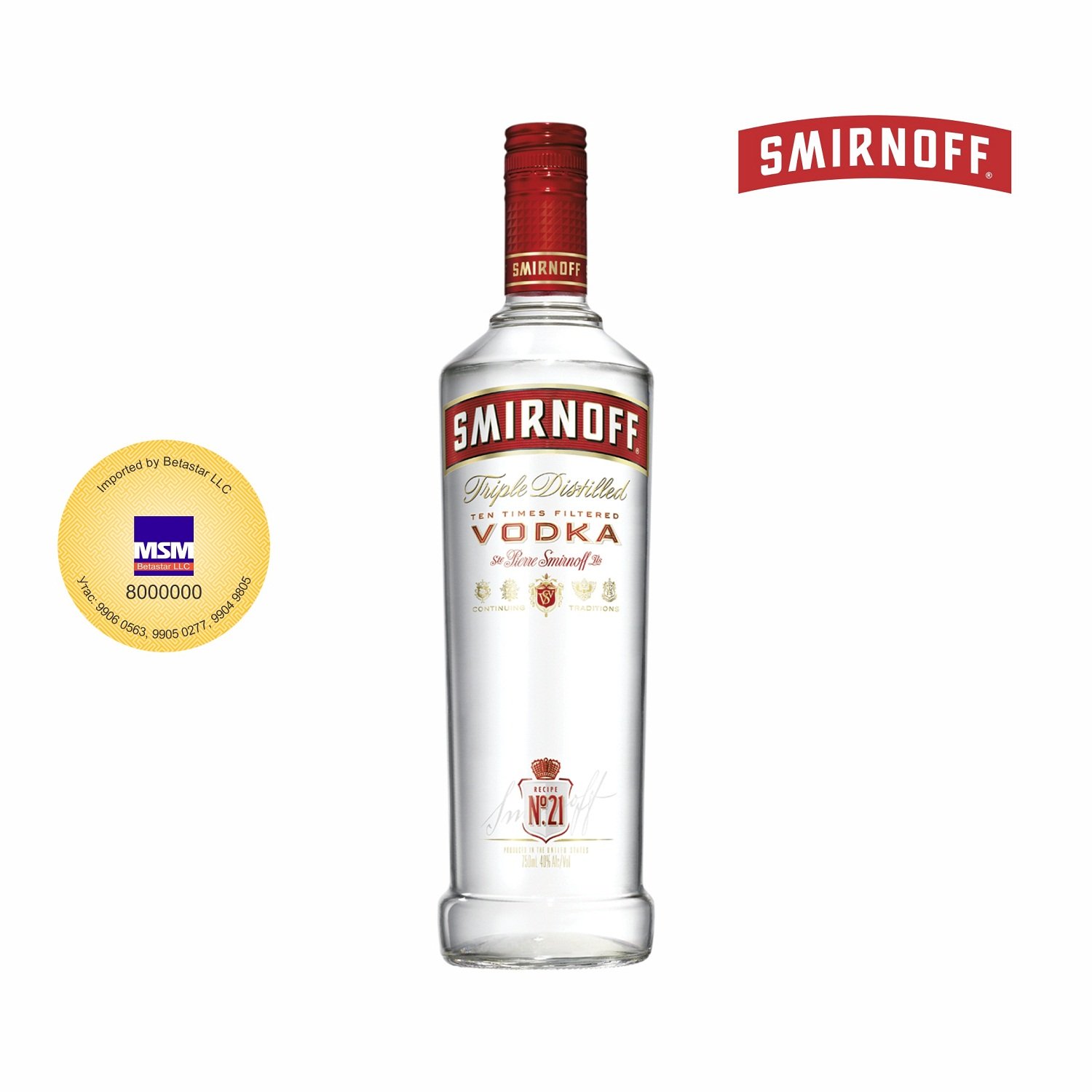 Smirnoff Vodka Red 100cl