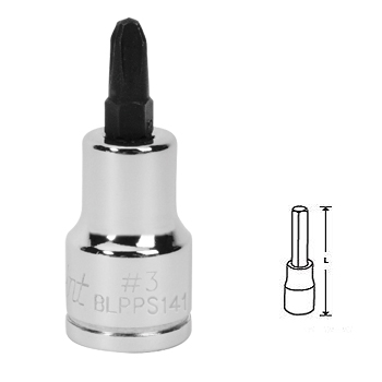 1/4" Phillips Socket Driver Stubby #2