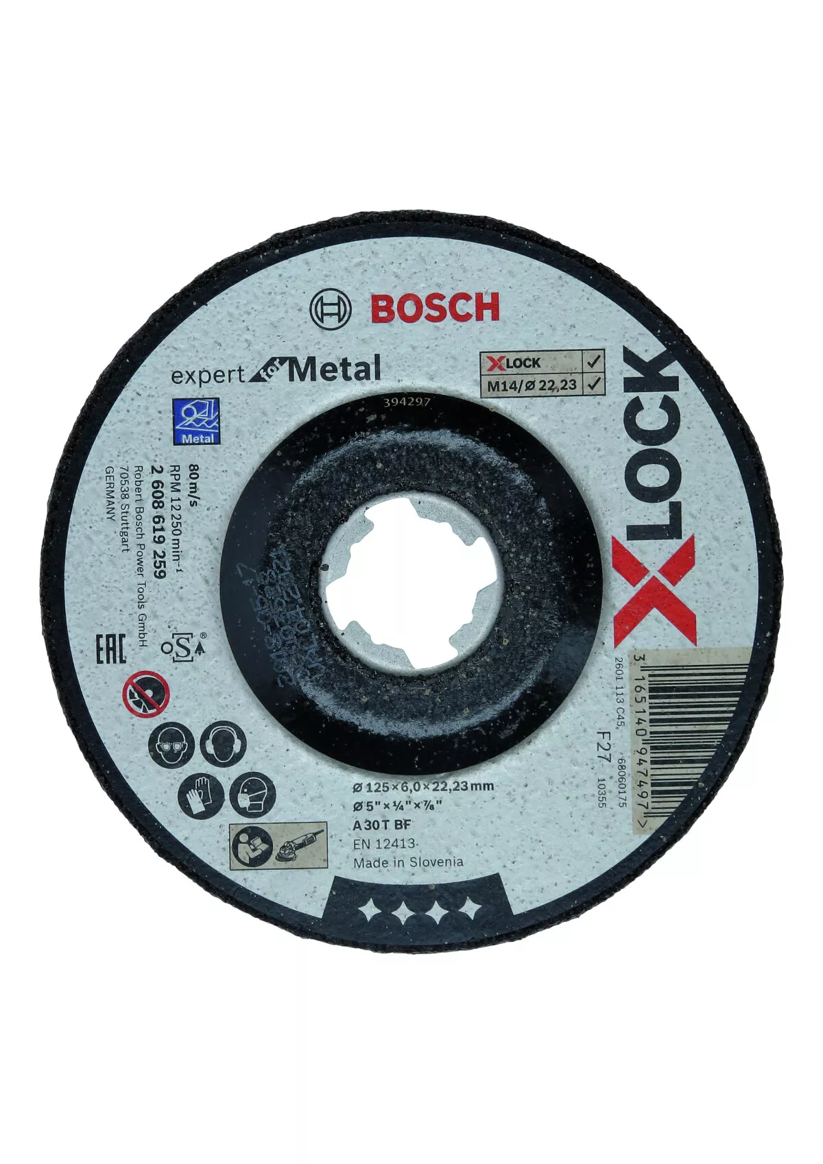 X-LOCK Grinding Disc for Metal 125x6x22.23 вогнутый